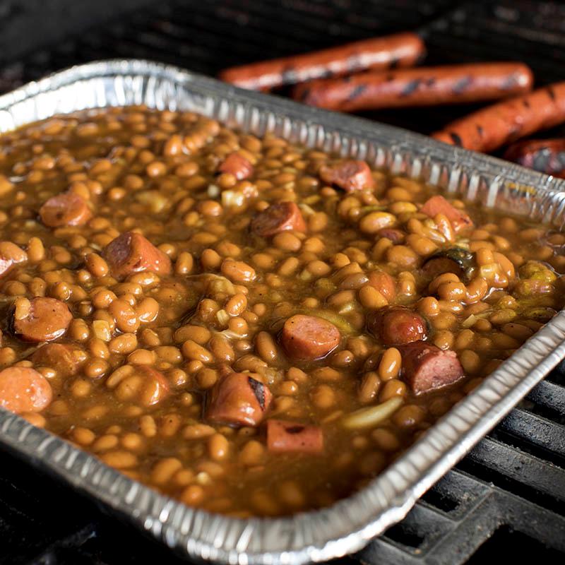 Today on the tray: Beans ’n’ franks in a flashlight – Michael's TV Tray